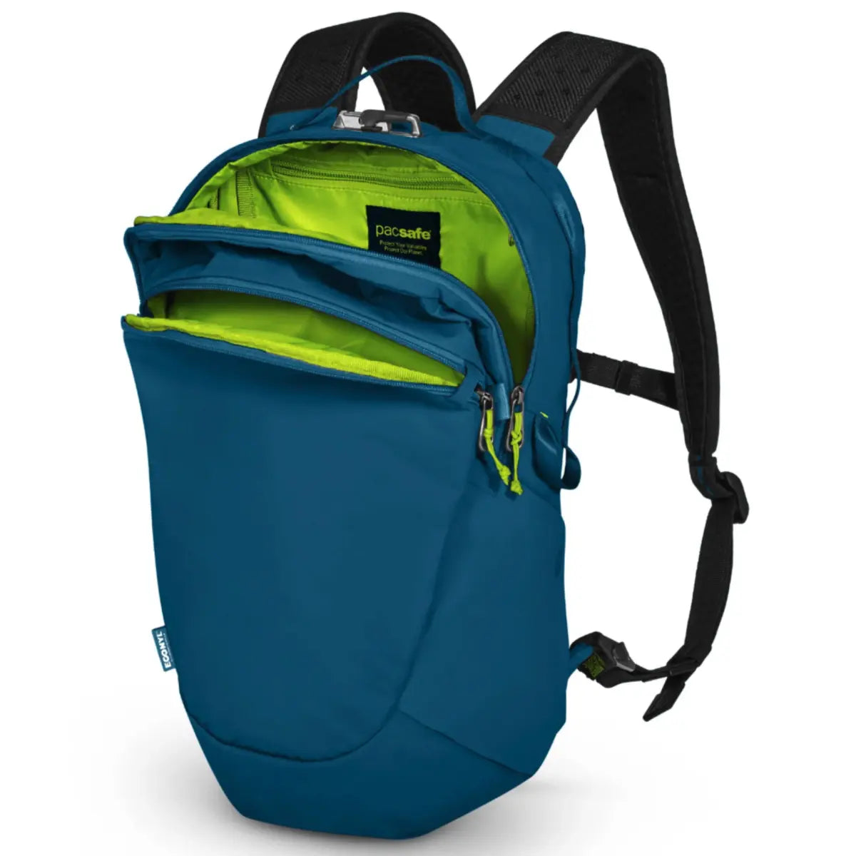 Eco Tidal Teal Backpack Econyl and Carrying Comfort – Travel Universe