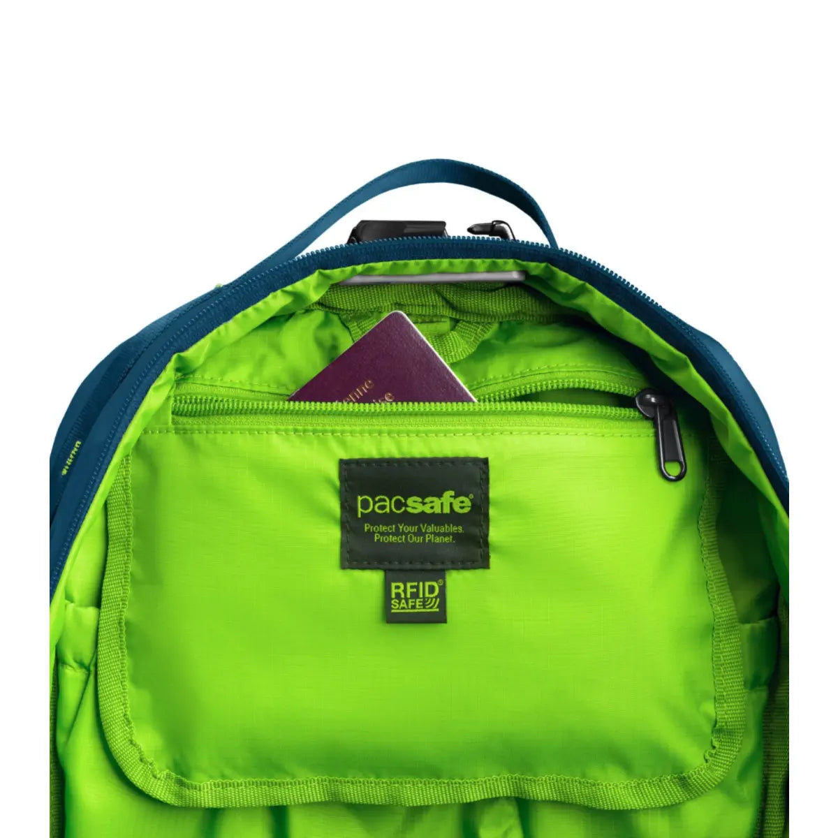 Eco Tidal Teal Backpack Econyl and Carrying Comfort – Travel Universe