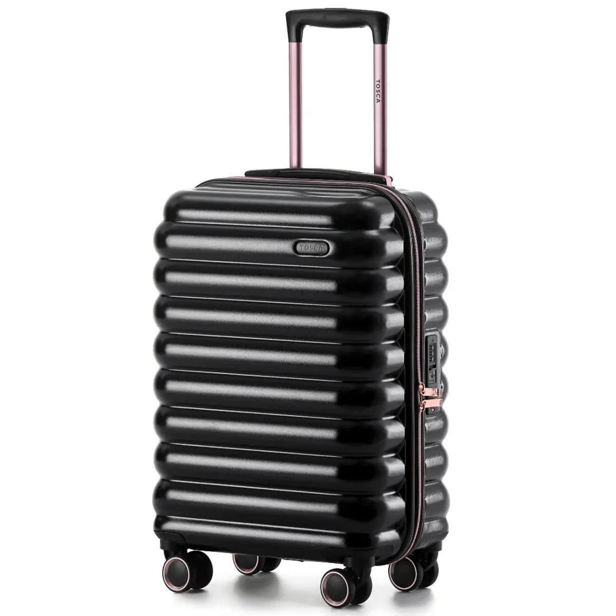 Tosca Como Carry On Suitcase Black Easy Grip – Travel Universe